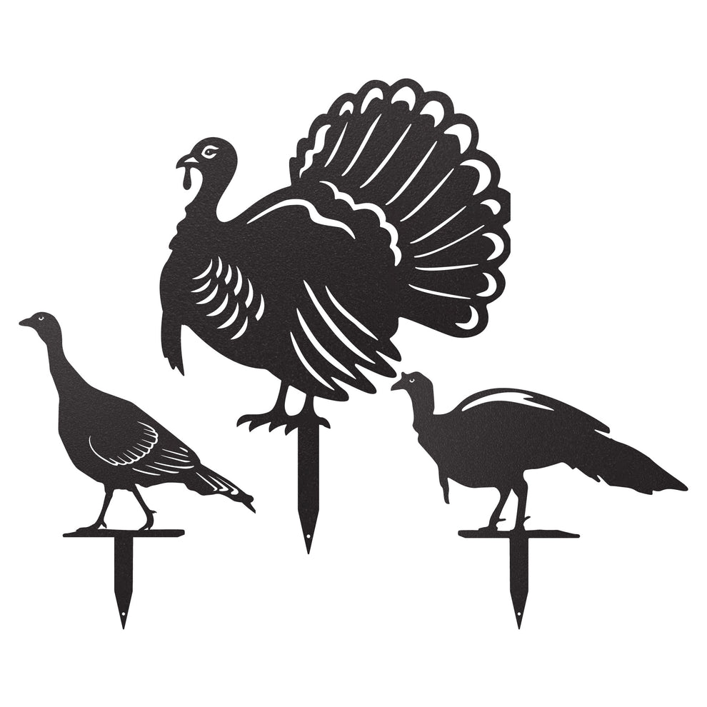 Thanksgiving Turkey Garden Stake Set – Outdoor Decor – RealSteel Center