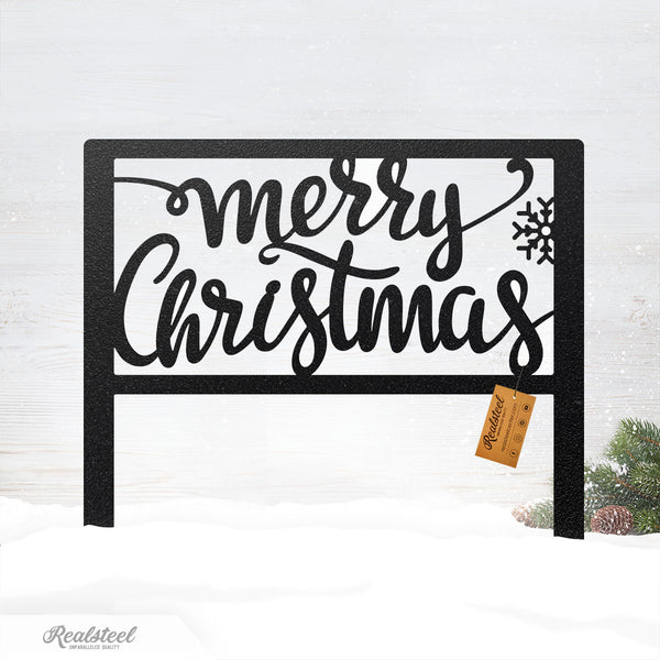 Deck the Yard With This Merry Christmas Steel Stake Sign! - RealSteel ...