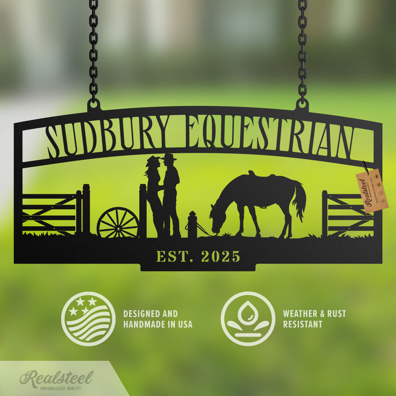 Personalized Ranch Entrance Gate Sign – Custom Farm or Horse Sign ...