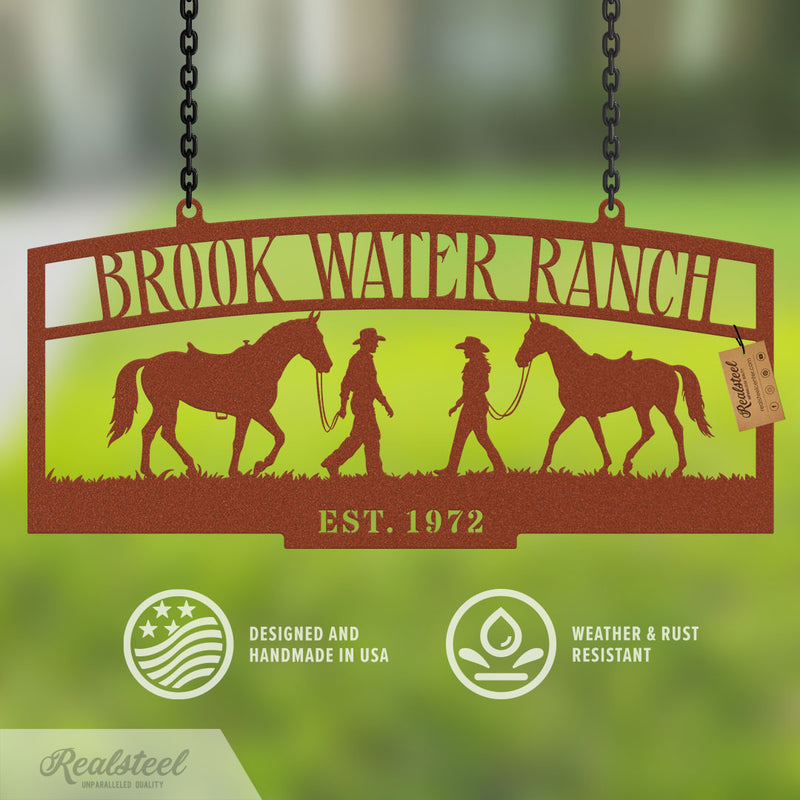 Personalized Ranch Entrance Gate Sign – Custom Farm or Horse Sign ...
