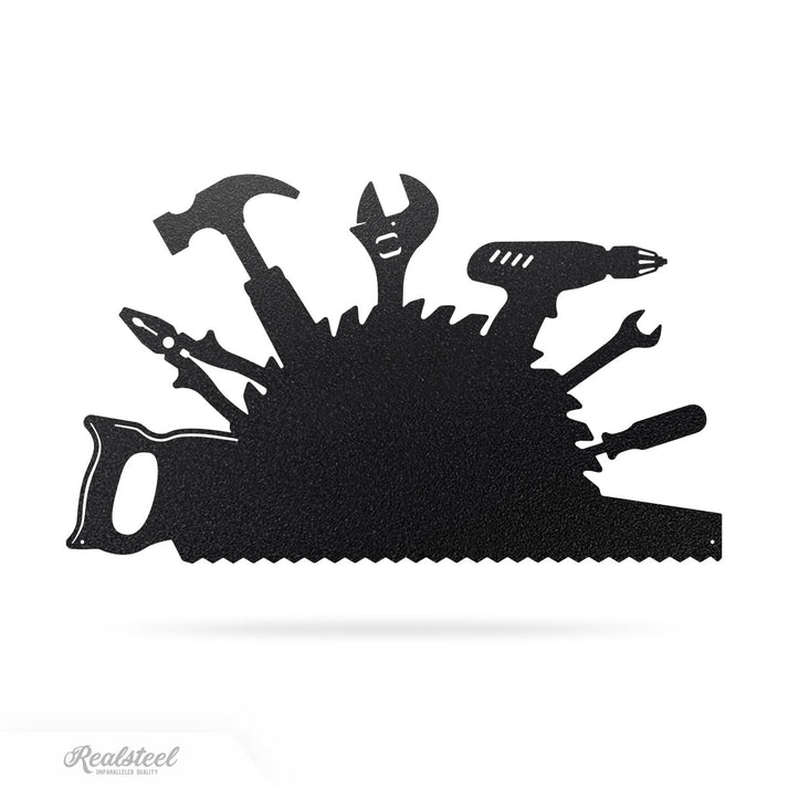 Welcome to the Tool-Themed Metal Sign 🔨🪚 - Garage Tools Monogram ...