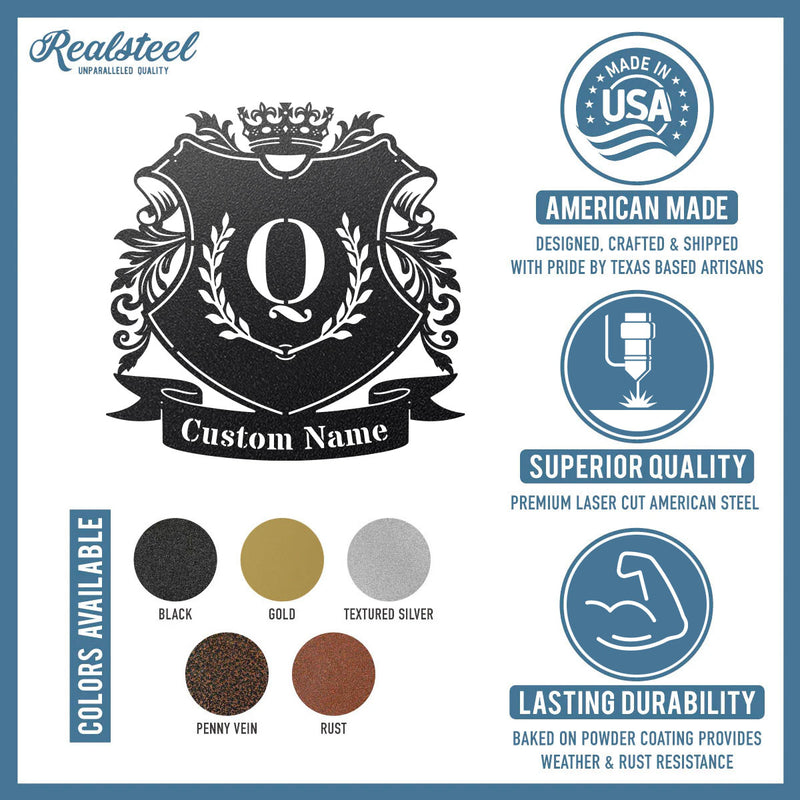 Custom Family Crest Metal Art to Proudly Display Your Name - RealSteel ...