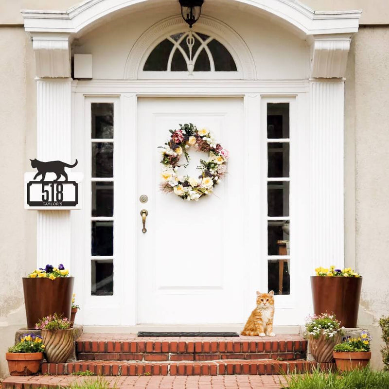 2 Line Cat Address Monogram - Showcase that Your Cat Owns the Home ...