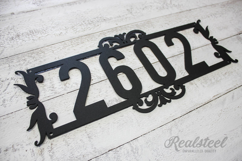 You Need This Ornate Home Number Monogram Made from Real Steel Center ...