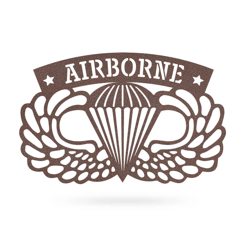 Airborne Emblem Wall Décor - Real American Steel Military Wall Art ...
