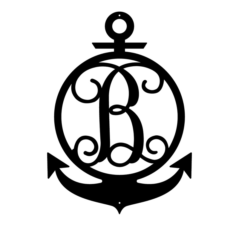 The Perfect Anchor Initial Monogram for Nautical Loving Families ...