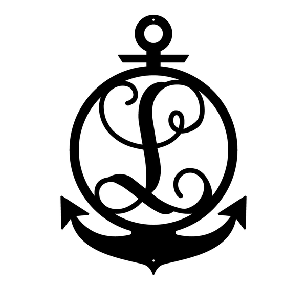 The Perfect Anchor Initial Monogram for Nautical Loving Families ...