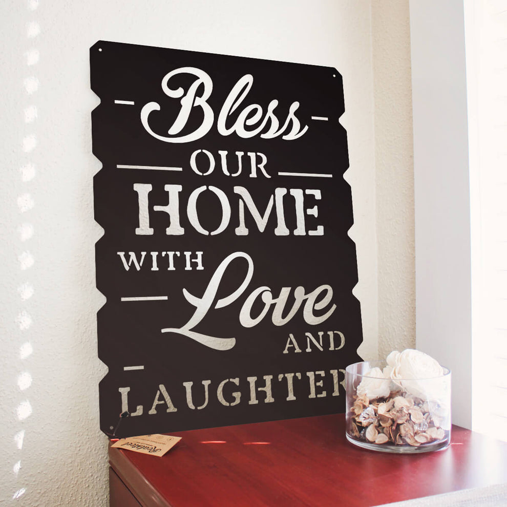 Religious Home Decor Ideas | Bless Our Home Wall Art | Love & Laughter ...