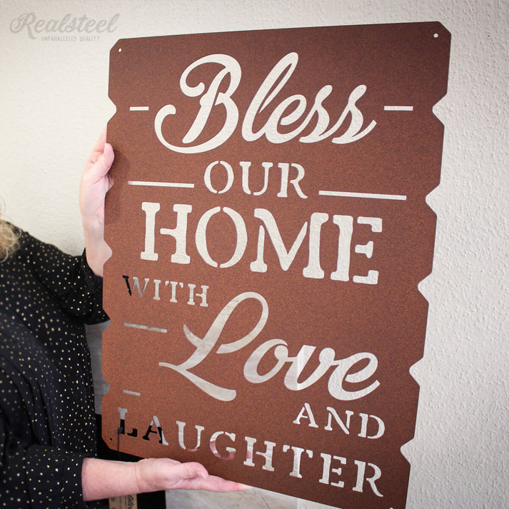 Religious Home Decor Ideas | Bless Our Home Wall Art | Love & Laughter ...