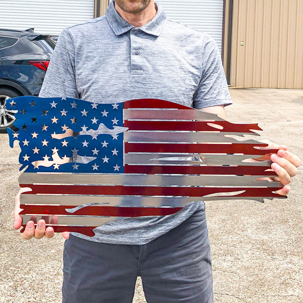 Patriotic Home Décor | Check Out Our Distressed American Flag Wall Art ...