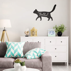 Say Hello with Our Purrfect Friendly Cat Wall Art Hanging in Your Home ...