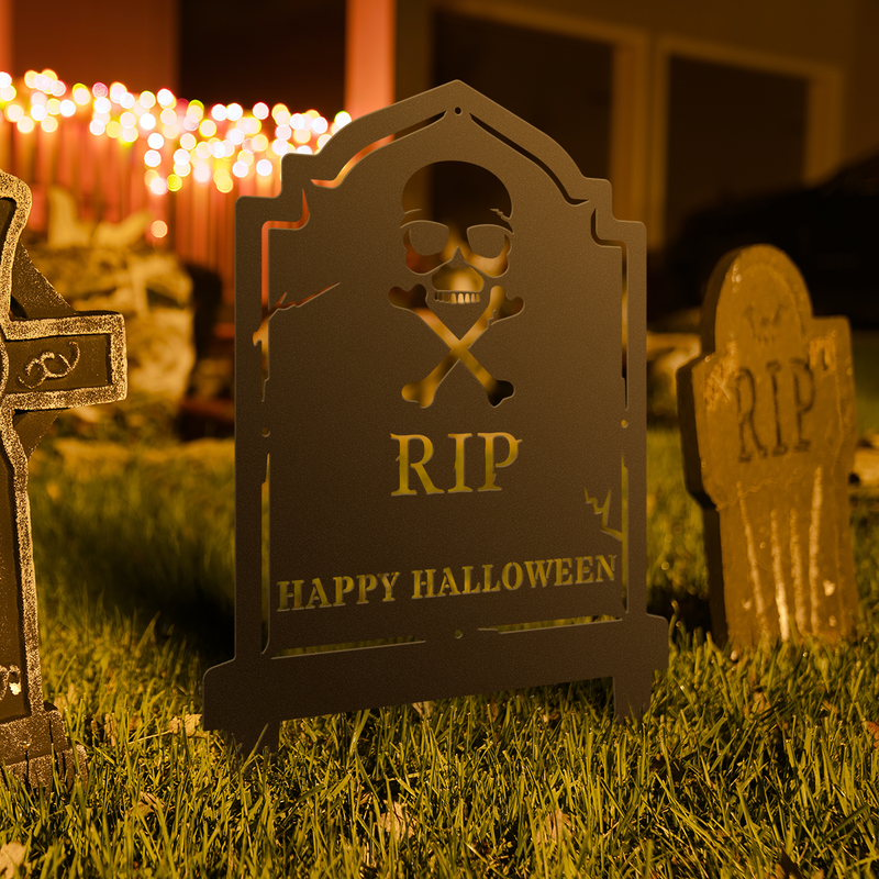 Spook Your Neighbors with Our 100% Real Steel Halloween Tombstone ...