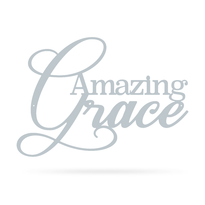 Beautiful Cursive Print Amazing Grace Wall Art for Christians ...