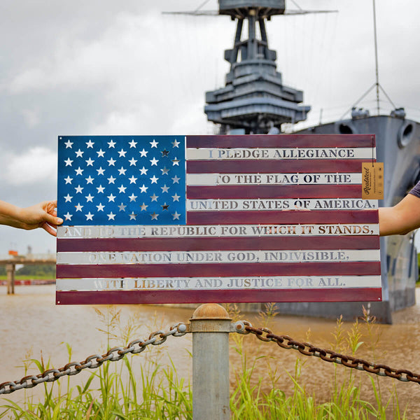 Patriotic Home Décor | Stunning Pledge Of Allegiance American Flag ...