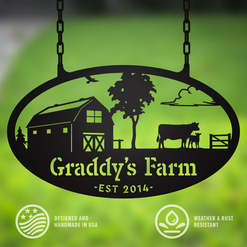 Metal Personalized Choose Your Farm Sign - RealSteel Center