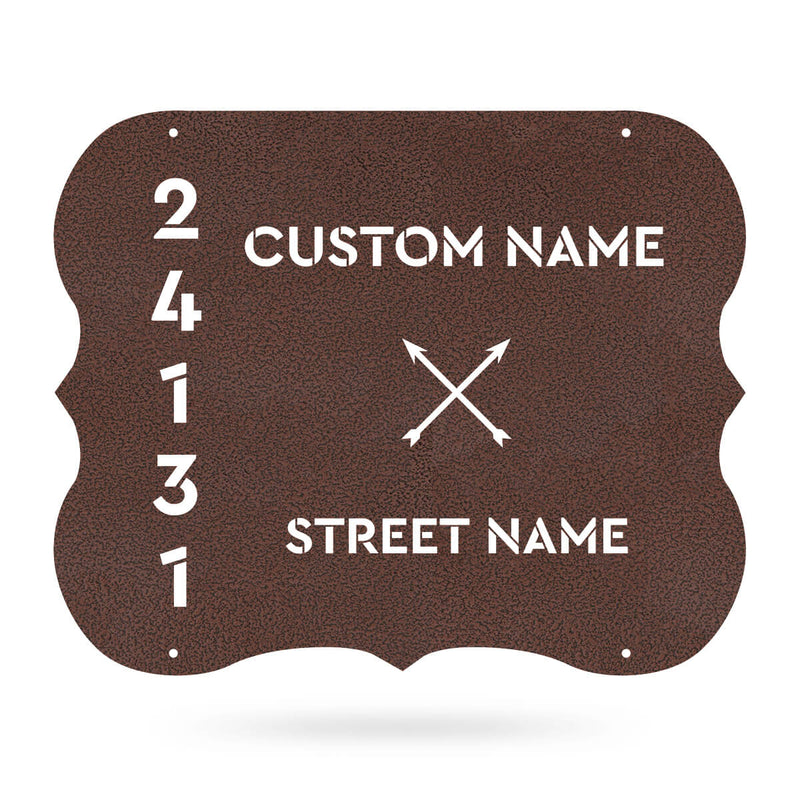 Real Steel Center Elegant Address Monogram | The Perfect Entryway ...
