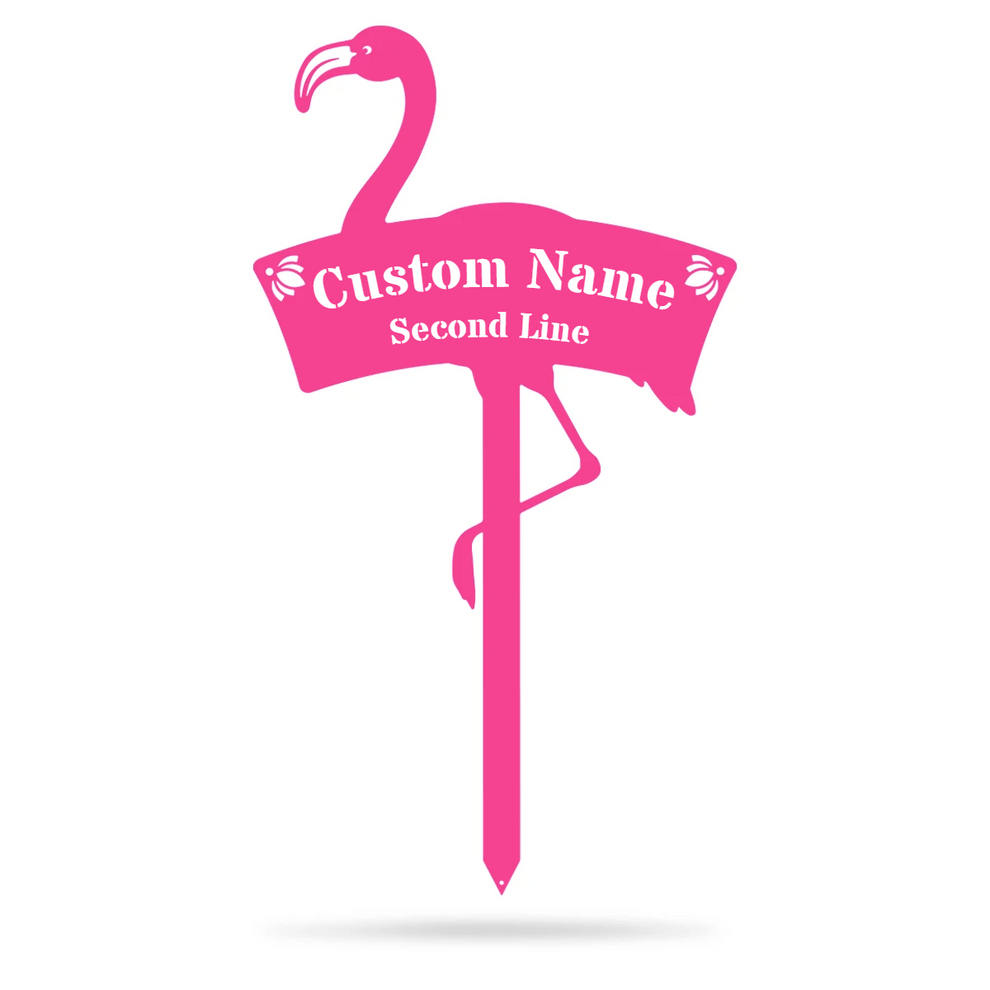 Add Some Pink Flair To Your Yard With A Flamingo Monogram Yard Sign ...