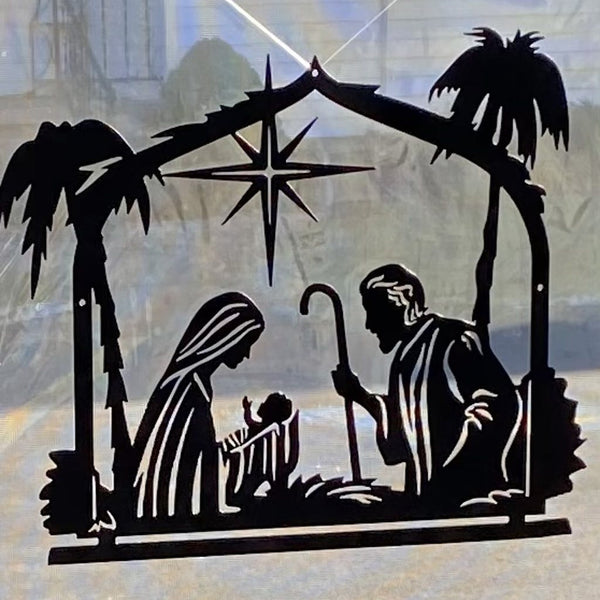 Celebrate the Birth of Jesus With This Nativity Scene Metal Décor ...