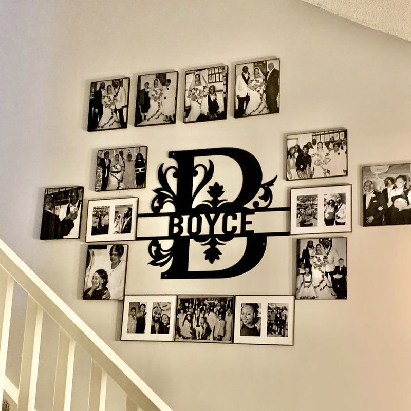 Display Your Family Name With This Split Letter Name Monogram ...