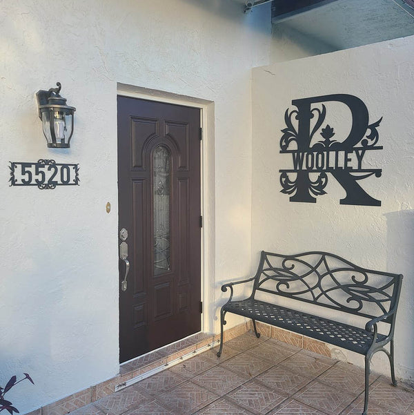 Display Your Family Name With This Split Letter Name Monogram ...