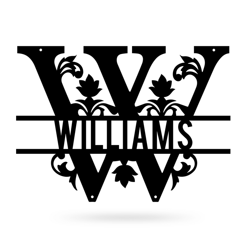 Display Your Family Name With This Split Letter Name Monogram ...