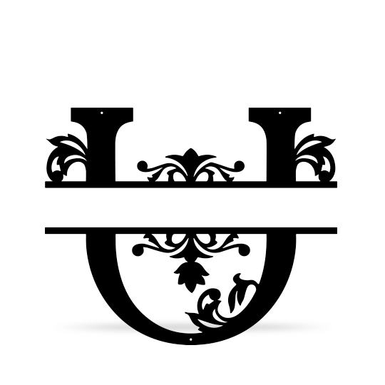 Display Your Family Name With This Split Letter Name Monogram ...