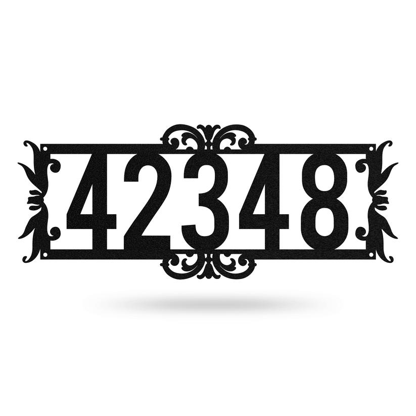 You Need This Ornate Home Number Monogram Made from Real Steel Center ...